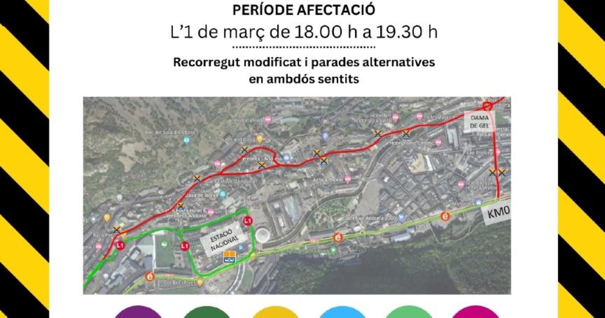 Talls de trànsit a Andorra la Vella, Escaldes i Encamp per les rues de ...