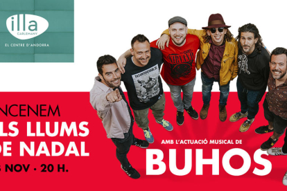 Concert de Buhos en l'encesa de llums d'Illa Carlemany