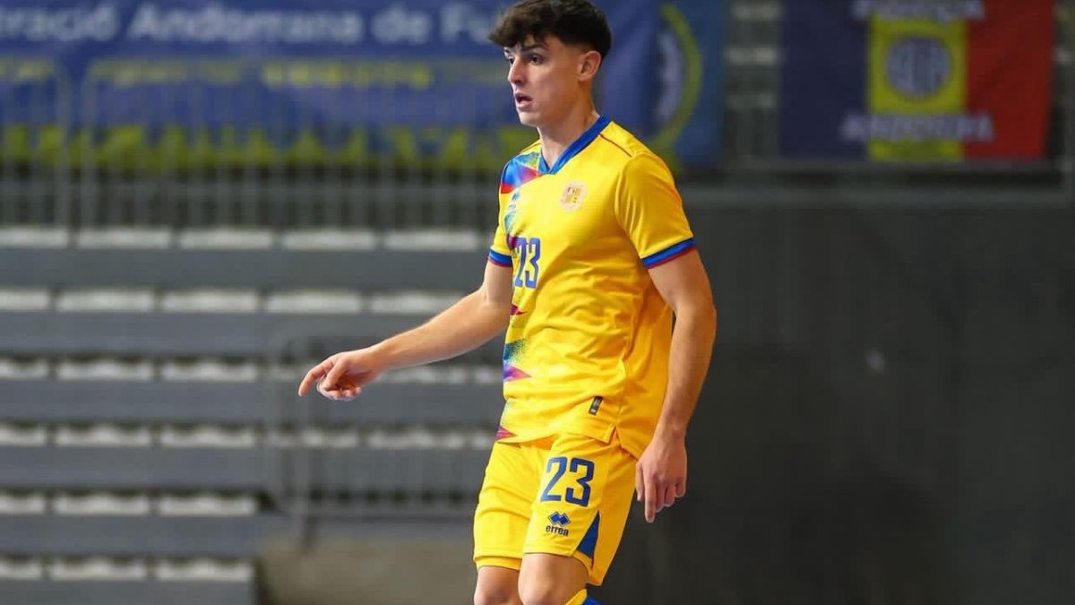 El jugador de la selecció d'Andorra de futbol sala, Brayan Dos Santos ...